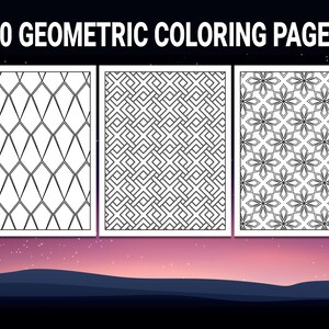30 Geometric Coloring Pages for Adults. Geometric Pattern Digital ...