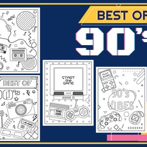 Printable 90s Coloring Pages, Back to the 90s, 90s Aesthetic, Digital ...