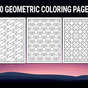 30 Geometric Coloring Pages for Adults. Geometric Pattern Digital ...