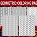 30 Abstract Geometric Coloring Pages: Stress Relief (PDF Pattern) - Etsy