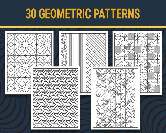 Geometric Shapes Patterns Coloring Pages