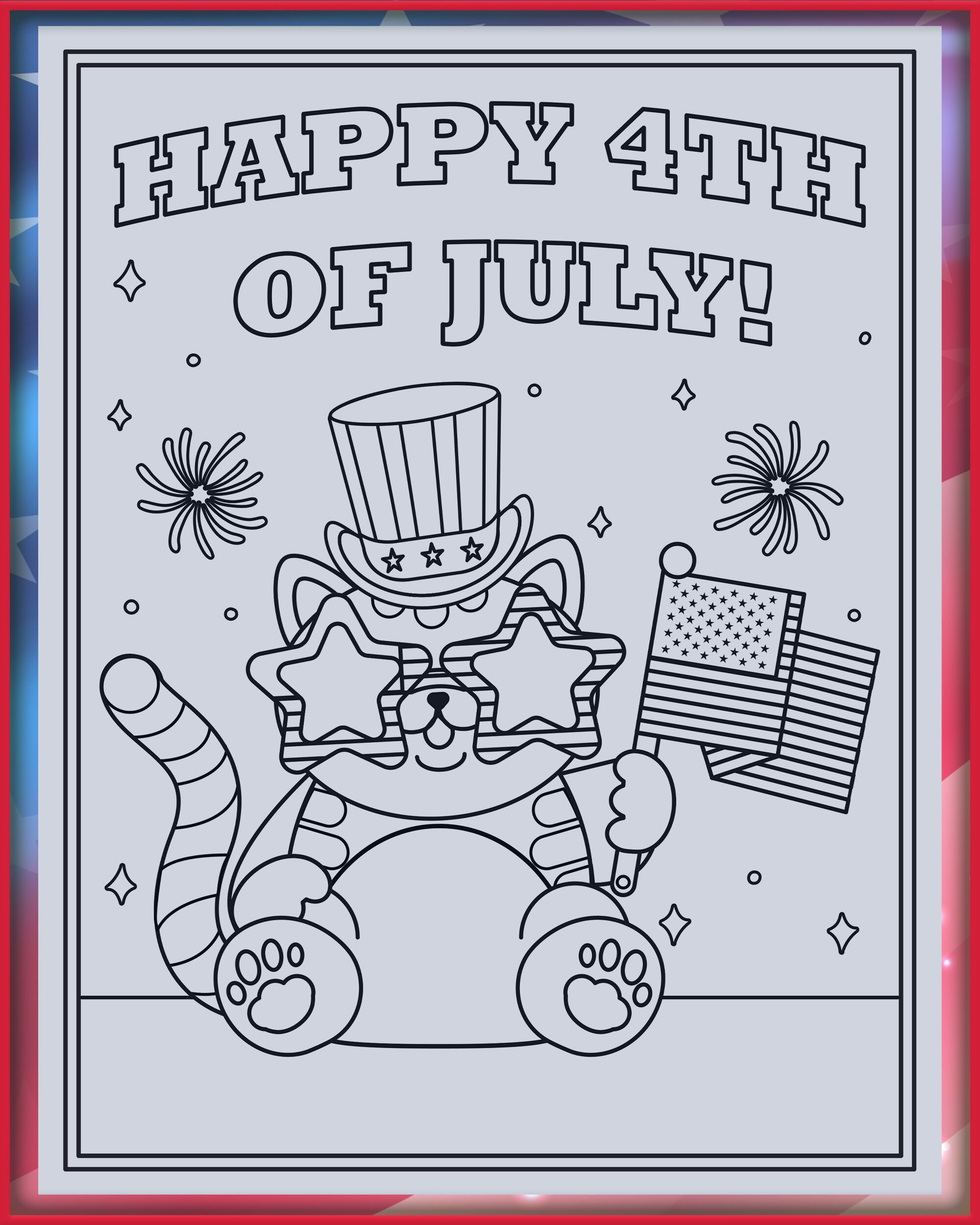4th of July Coloring Pages. Independence Day Printables. Kids - Etsy