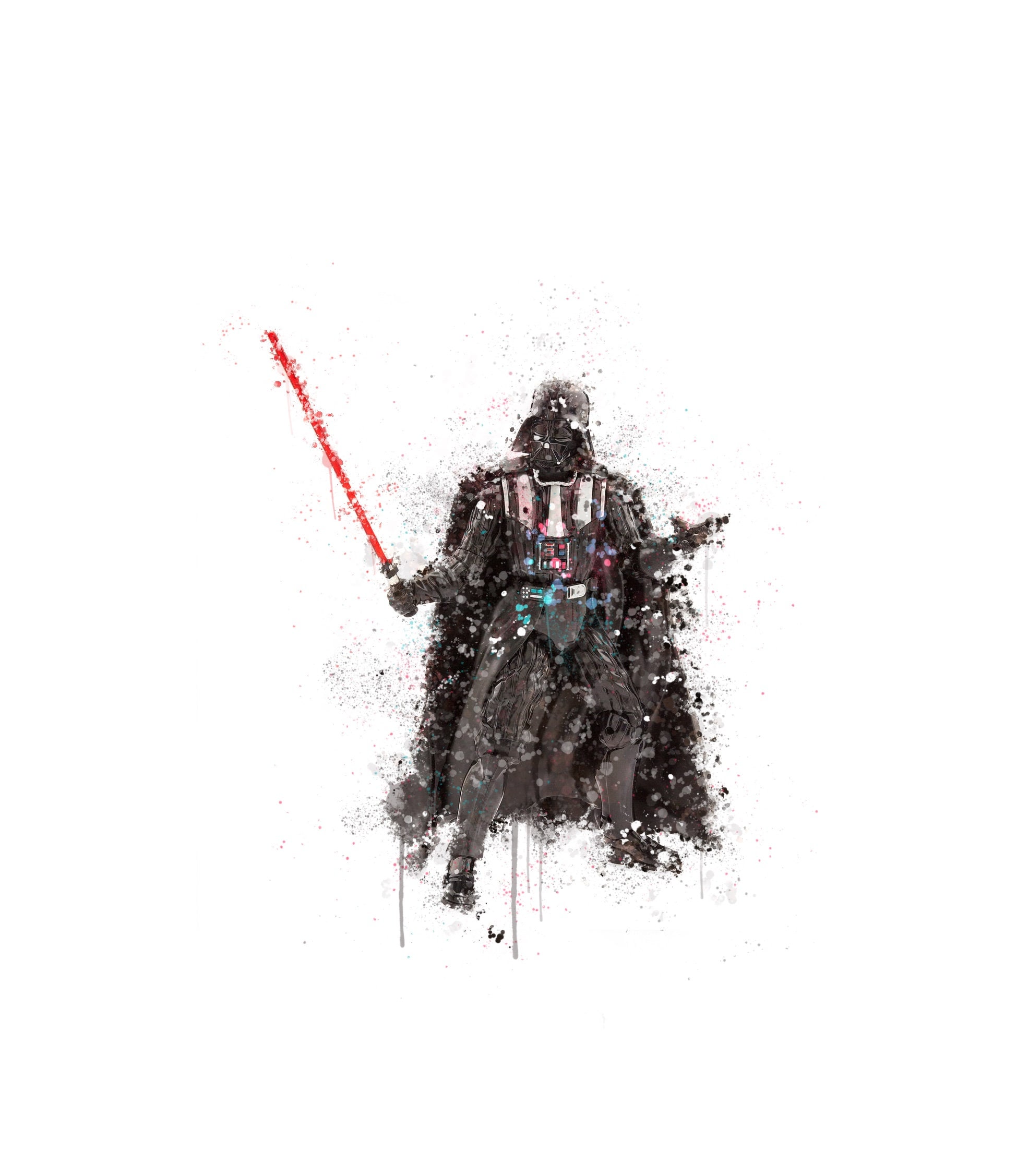 Darth Vader Splatter Art Print A4 A3 A2 A1 Size - Etsy
