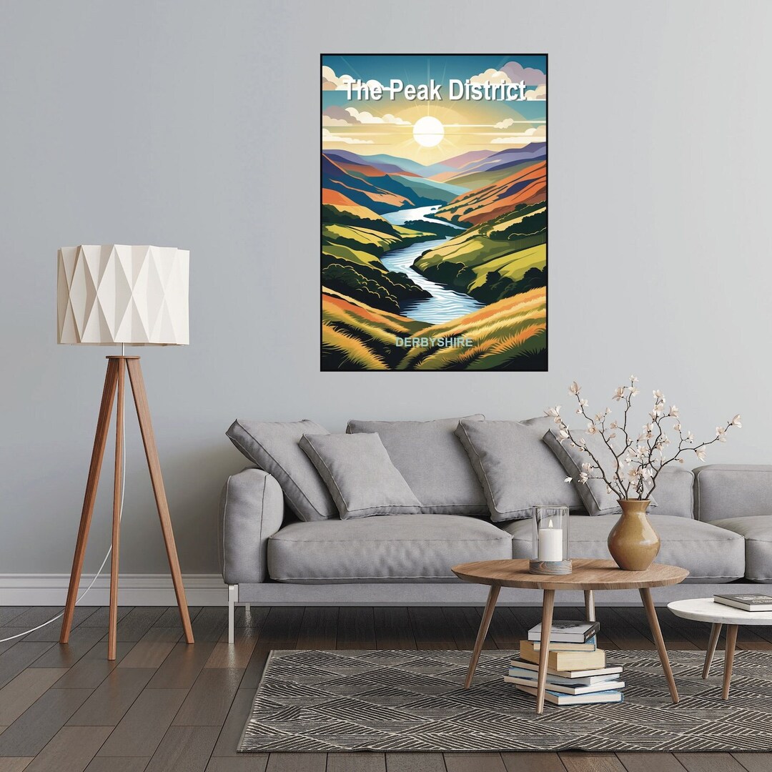 Peak District Travel Poster Sizes A4 A3 A2 A1 - Etsy