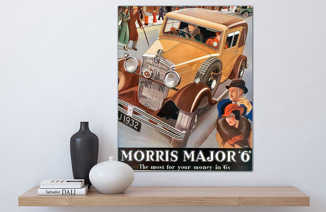 Morris Major 6 Vintage Motoring Poster Sizes A4 A3 A2 A1 - Etsy