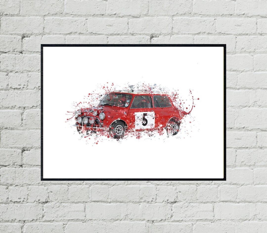 Mini Cooper Car Splatter Art Print A4 A3 A2 A1 Size - Etsy