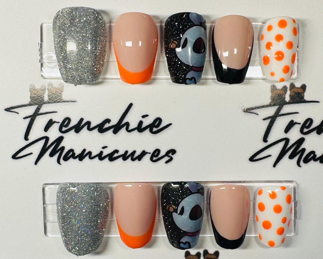 Zero Glitter, Nightmare Before Christmas Press on Nails - Etsy
