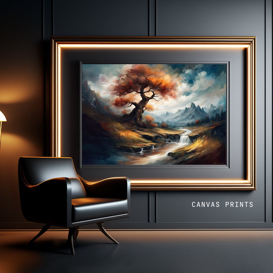 RICH AUTUMN VISTA Wall Art Deco High Quality Matte Canvas, Stretched, 0 ...