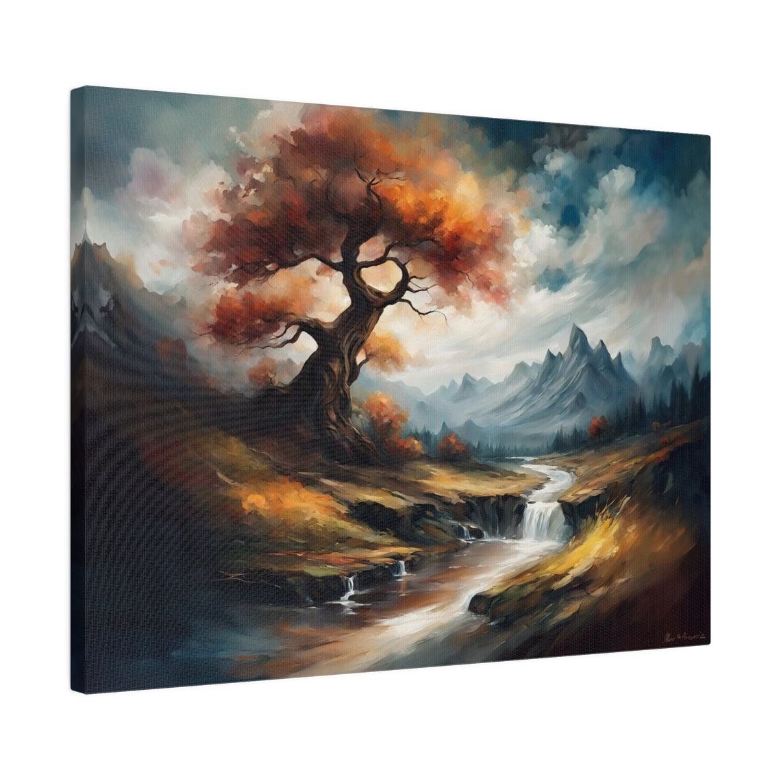 RICH AUTUMN VISTA Wall Art Deco High Quality Matte Canvas, Stretched, 0 ...