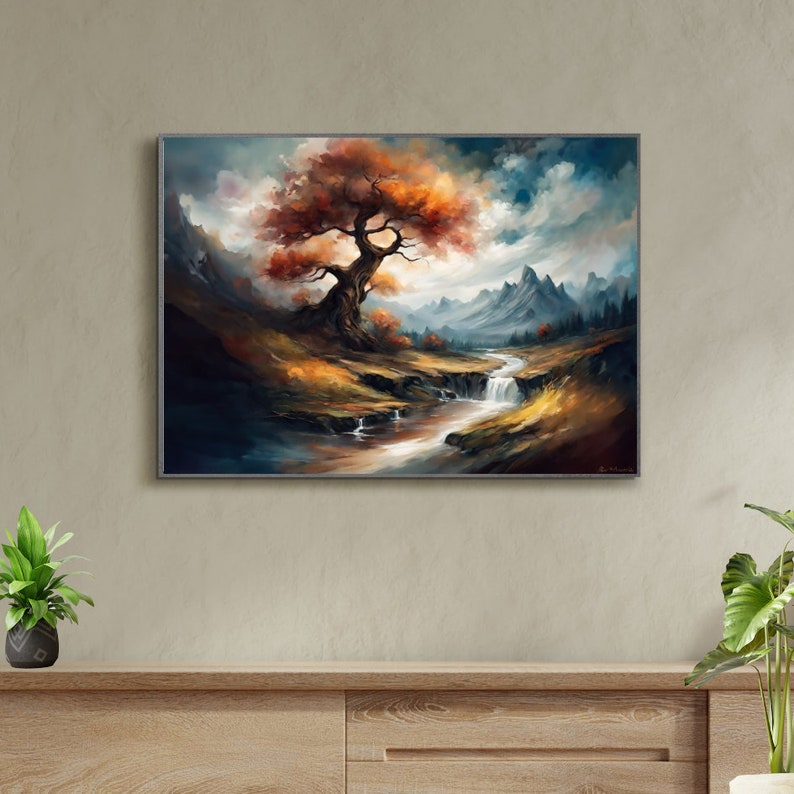 RICH AUTUMN VISTA Wall Art Deco High Quality Matte Canvas, Stretched, 0 ...