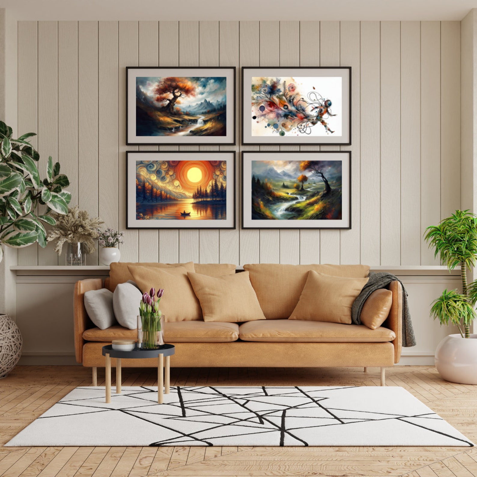 RICH AUTUMN VISTA Wall Art Deco High Quality Matte Canvas, Stretched, 0 ...
