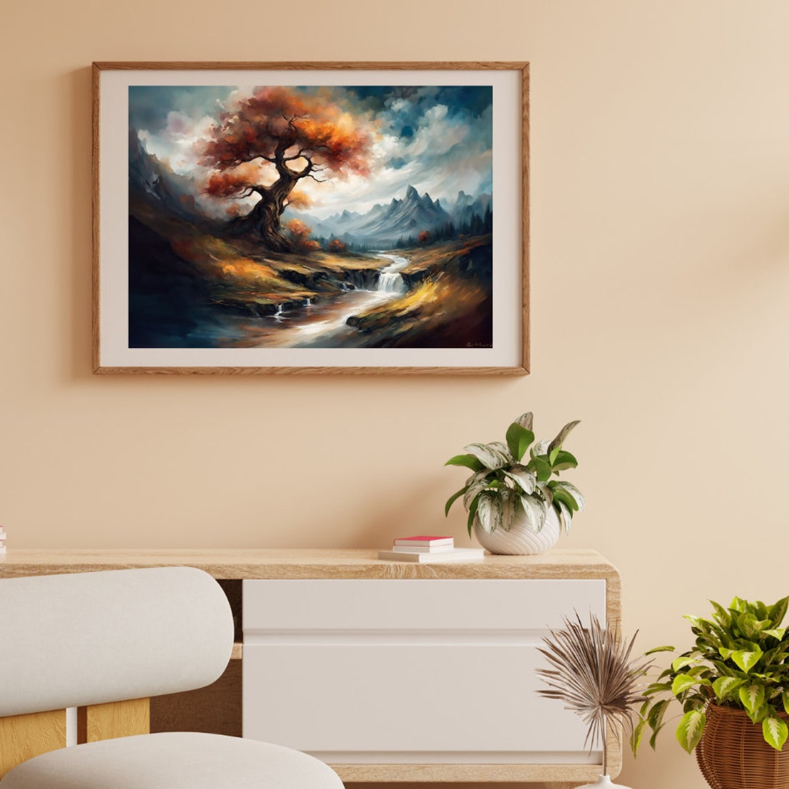 RICH AUTUMN VISTA Wall Art Deco High Quality Matte Canvas, Stretched, 0 ...