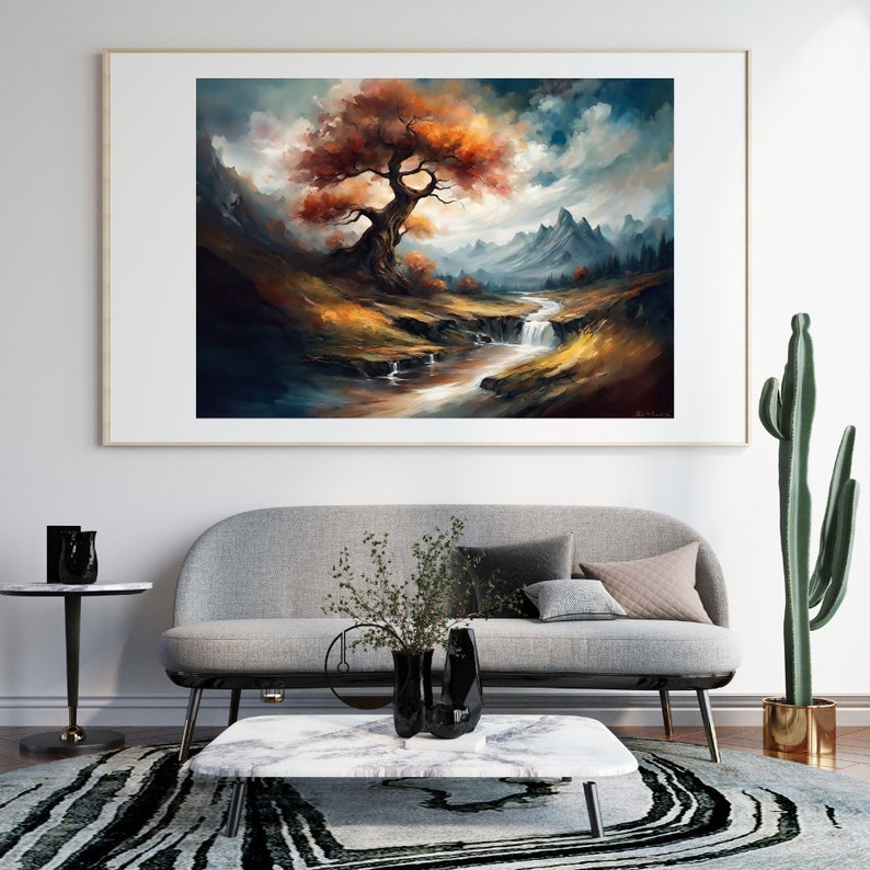 RICH AUTUMN VISTA Wall Art Deco High Quality Matte Canvas, Stretched, 0 ...