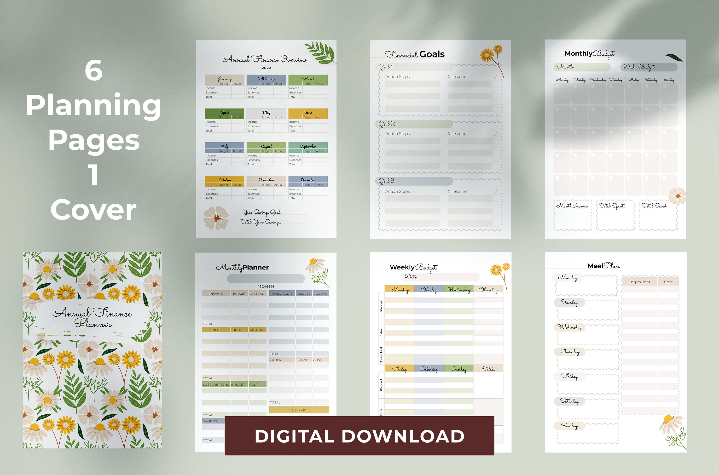Printable Finance Planner | Budget Planner Bundle | Printable Budget ...
