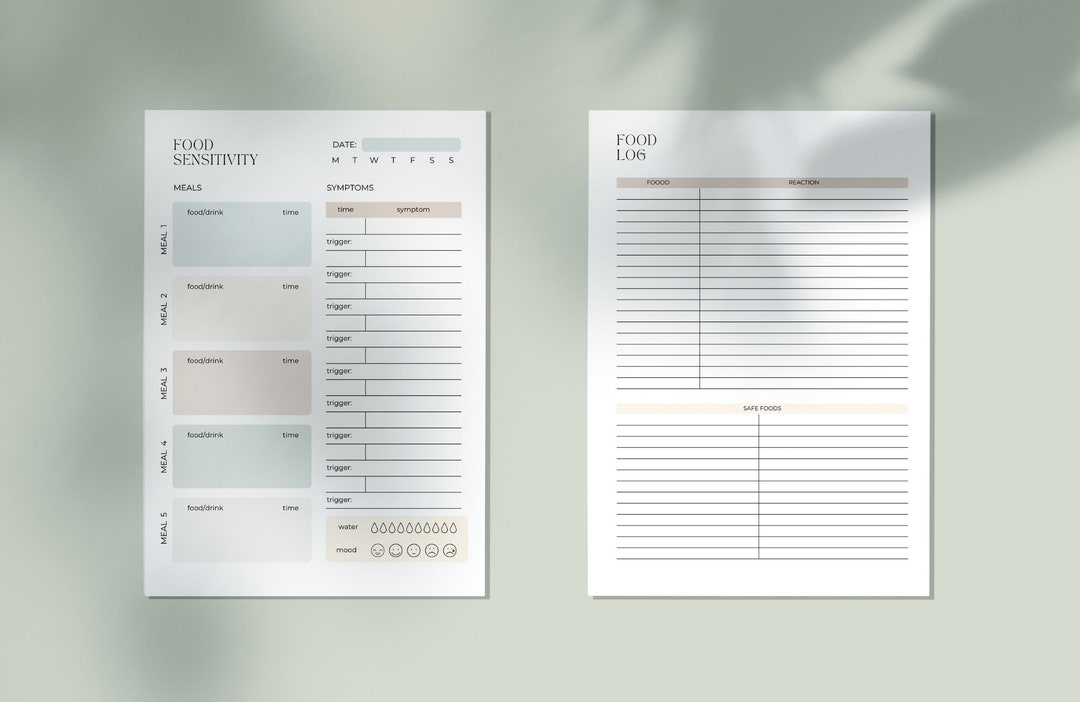 Food Sensitivity Tracker, Intolerance Journal, Allergy, IBS Symptom ...