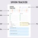 Daily Spoon Tracker, Spoon Theory Journal, Spoonie Diary, Fatigue ...