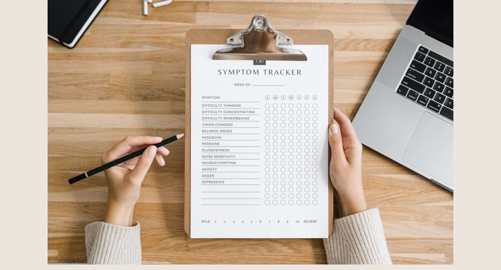 TBI Traumatic Brain Injury Symptom Tracker, Printable PDF - Etsy