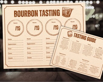 Printable Bourbon Tasting Guide Bourbon Tasting Notes Bourbon Score ...