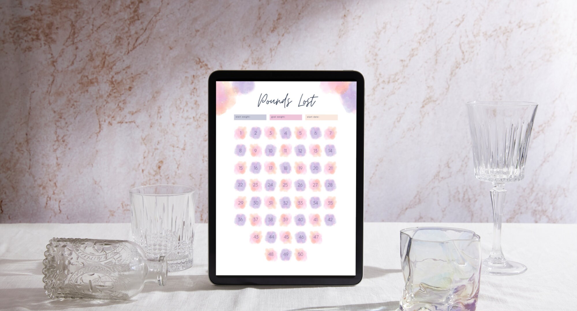 Printable Weight Loss Tracker 50 Lbs 50 Pound Weightloss - Etsy