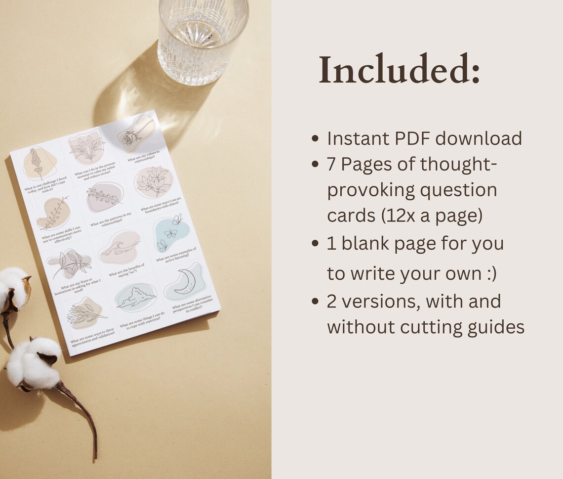 DBT Journal Prompts, Emotional Regulation Reflection Cards, Distress ...