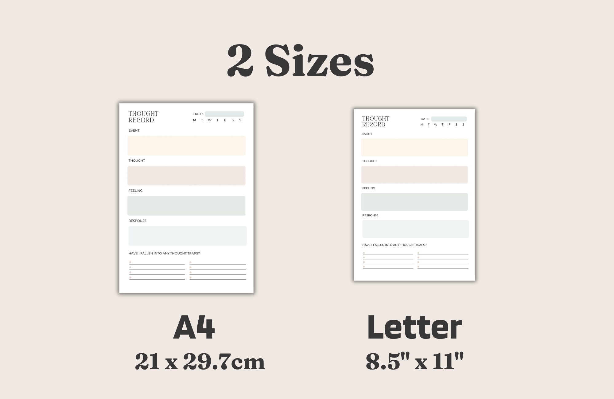 Thought Trap Worksheets, CBT, Cognitive Behavioural Therapy Tool ...