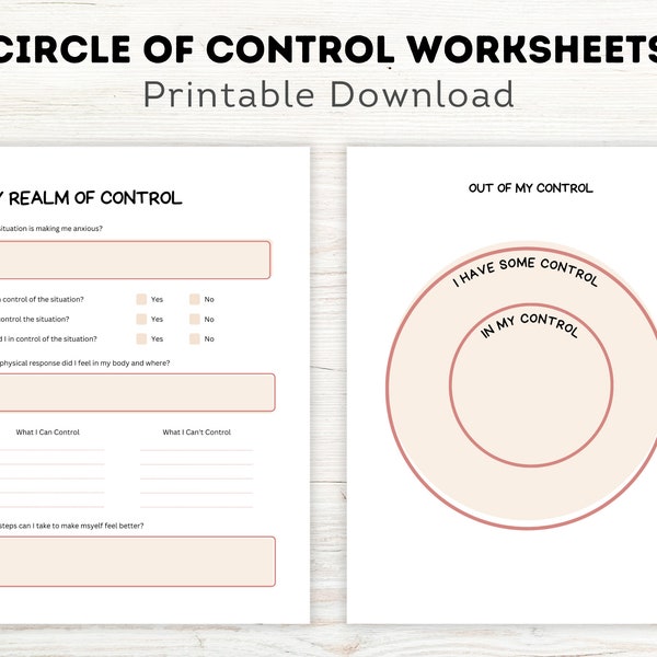 Circle of Control Printable - Etsy