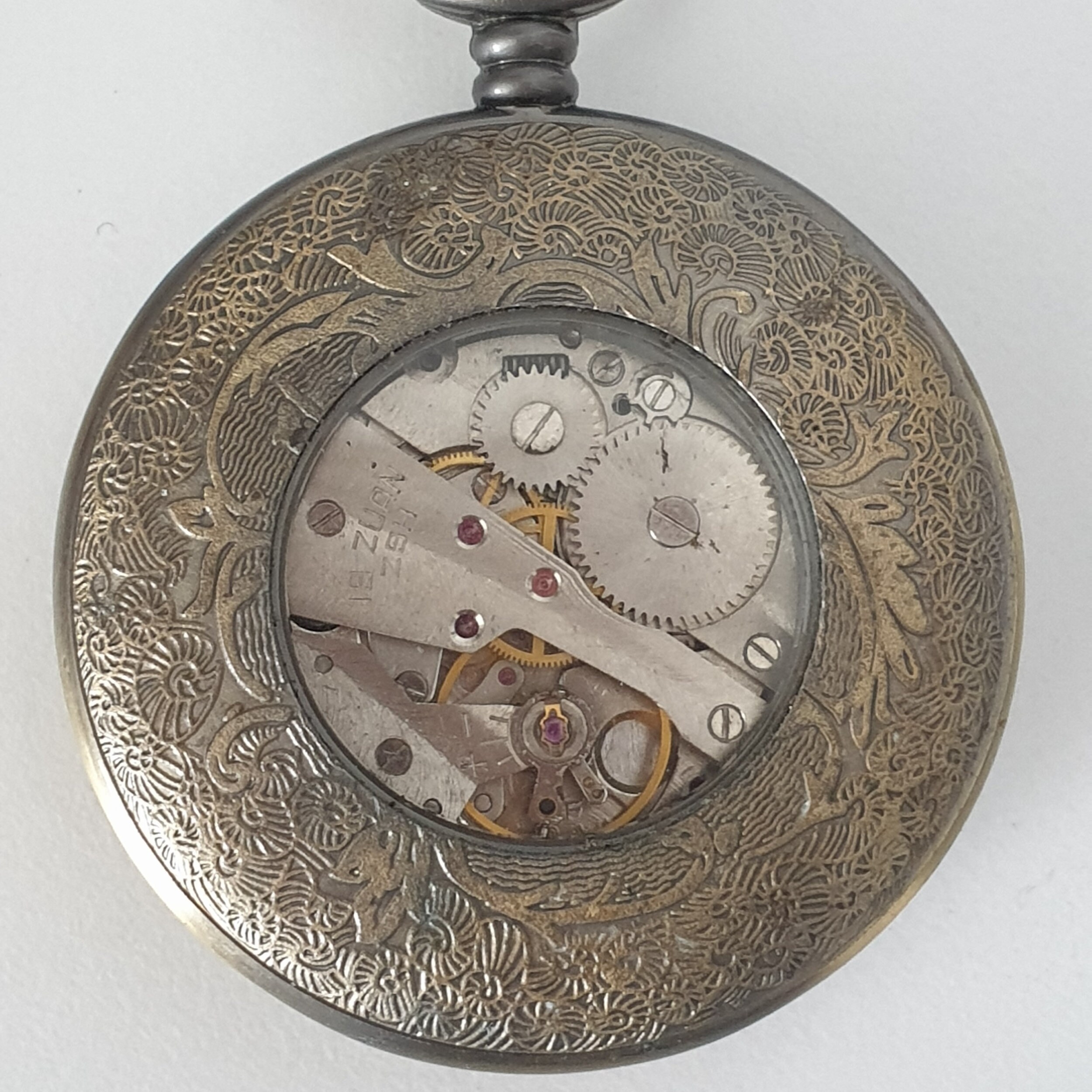 CAIFU Vintage Skeleton Pocket Watch hand Wind Unusal Zodiac - Etsy