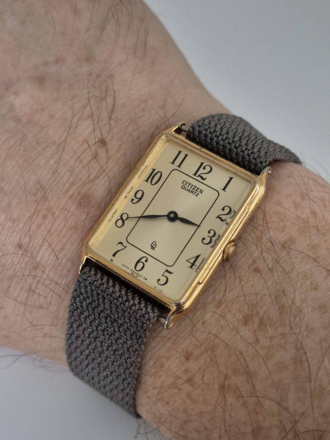 Rare CITIZEN Tank Case Quartz Gold Plated Vintage Watch , Minimalist ...