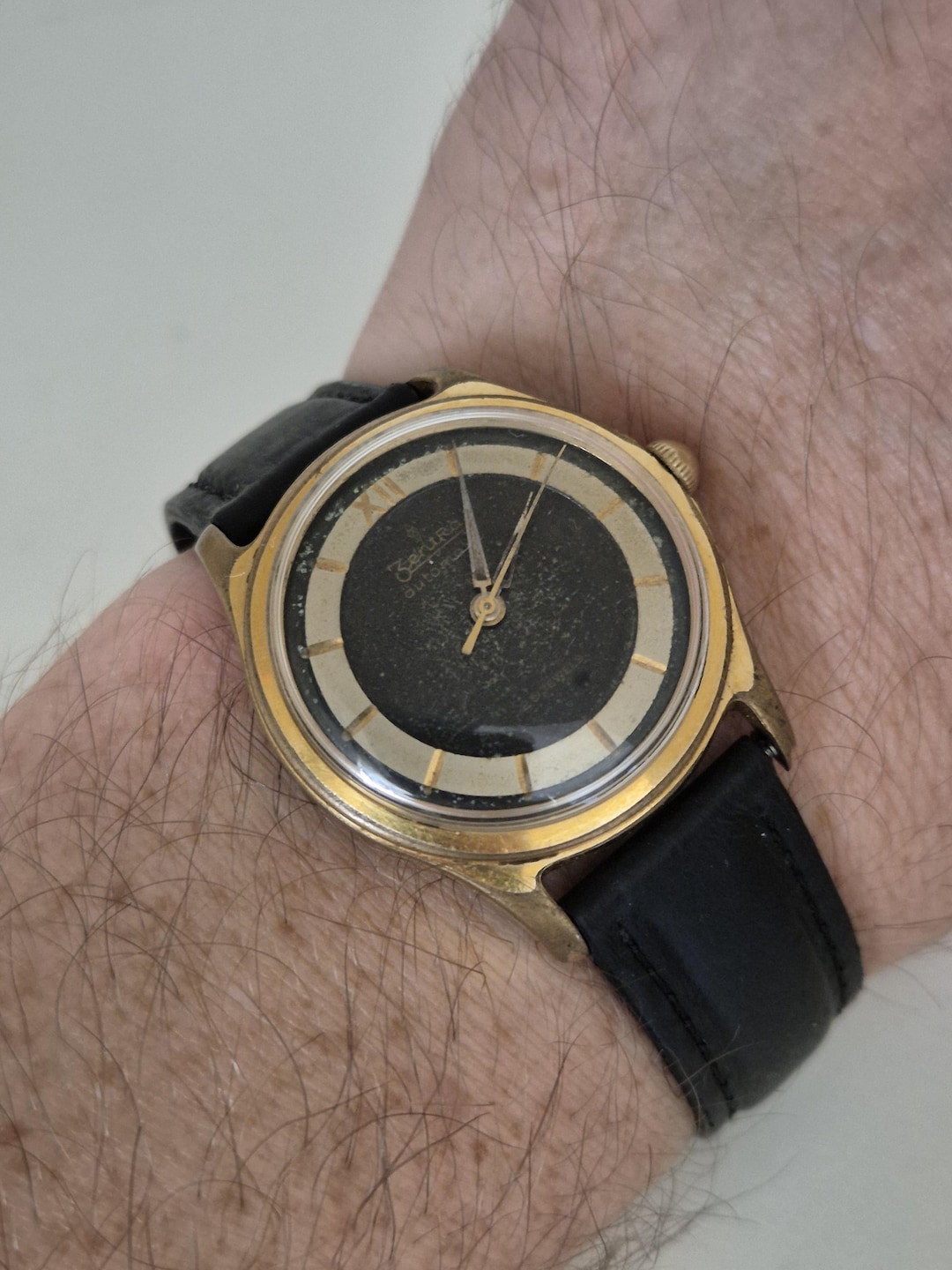 Vintage Zentra Automatic Bullseye Watch, German Made 1950s, Gold Plated ...
