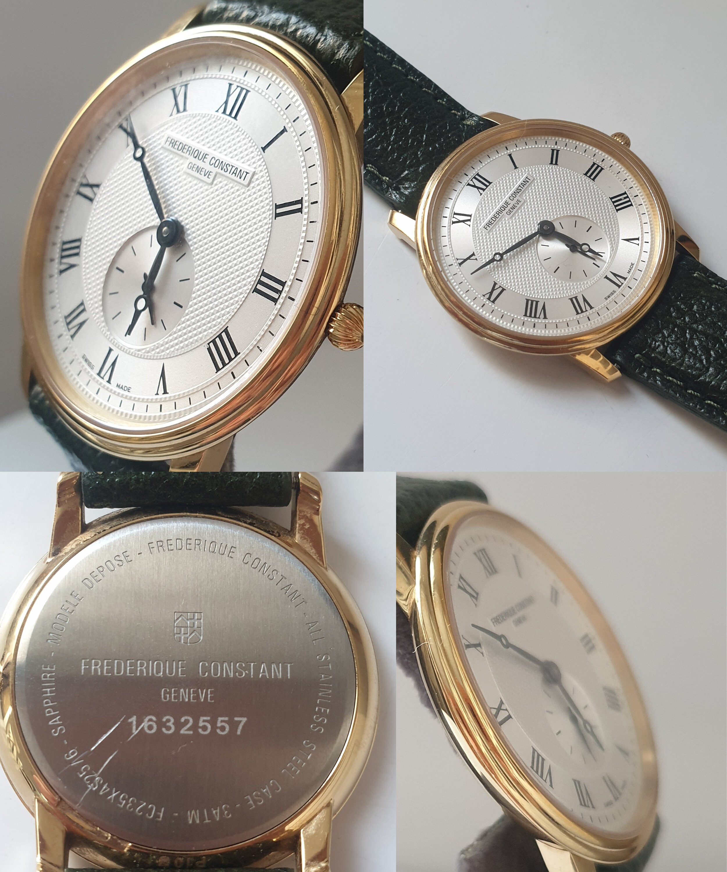 Excellent Frederique Constant Gold Plated Slimline Wrist Watch,nos ...