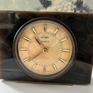 Metamec Rare Vintage Bakalite Table Clock, Battery Mantel Clock ...