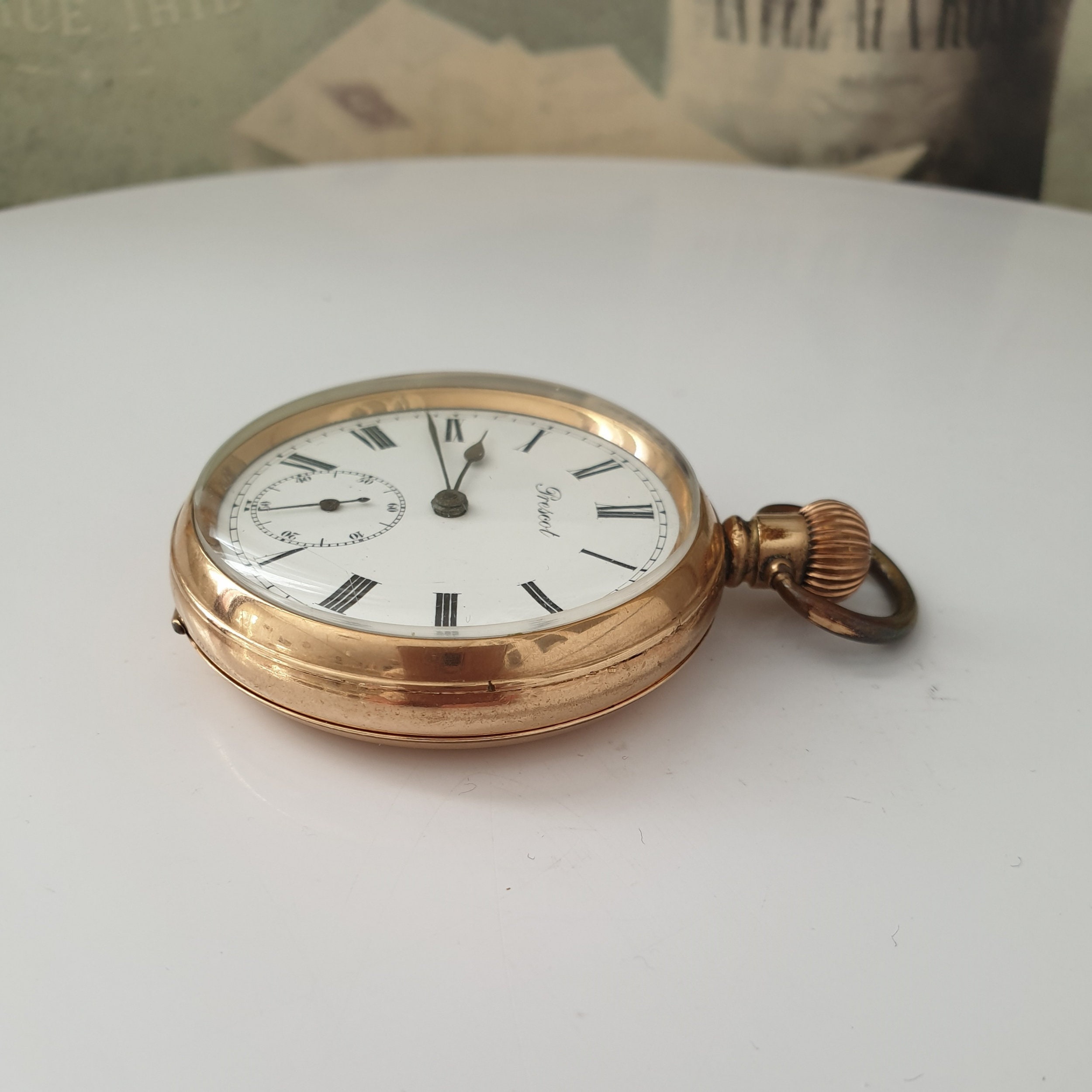 Antique Prescot Gold Plated Pocket Watch England Ca. 1900 - Etsy