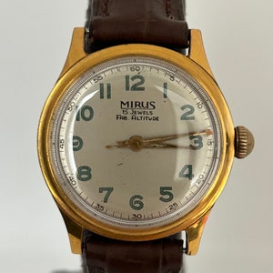 Great Mirus 15 Jewels Fab. Altitude Hand Winding Vintage 1960's ...