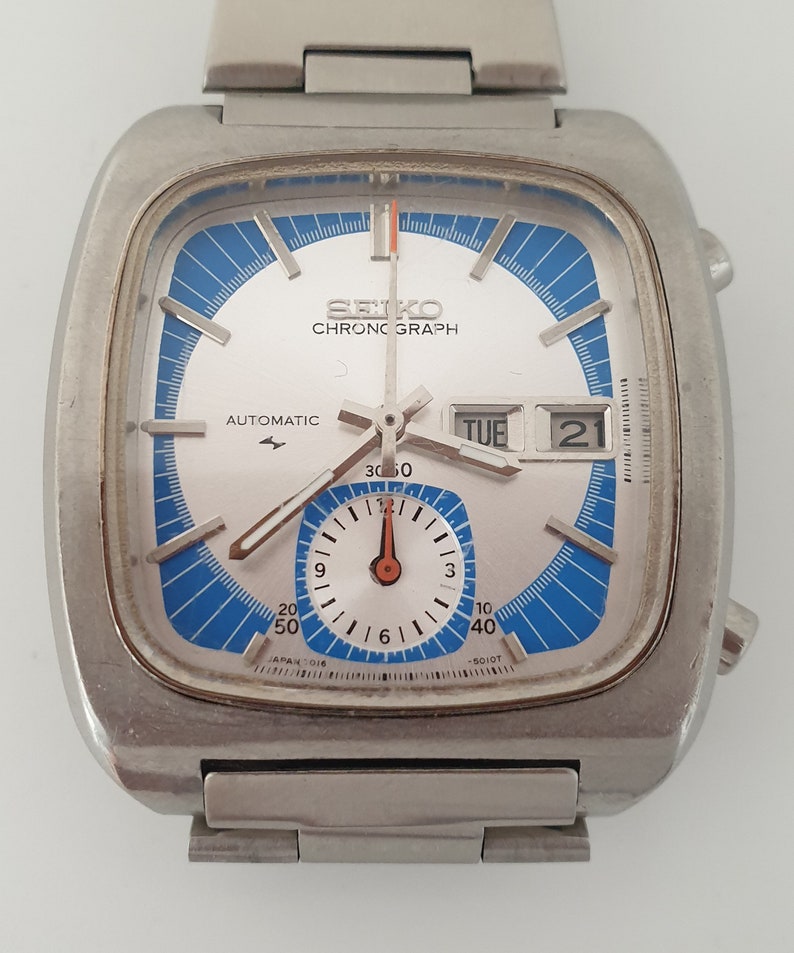 Ultra Rare Seiko Monaco Automatic Chronograph Men's Watch 7016-5011 ...