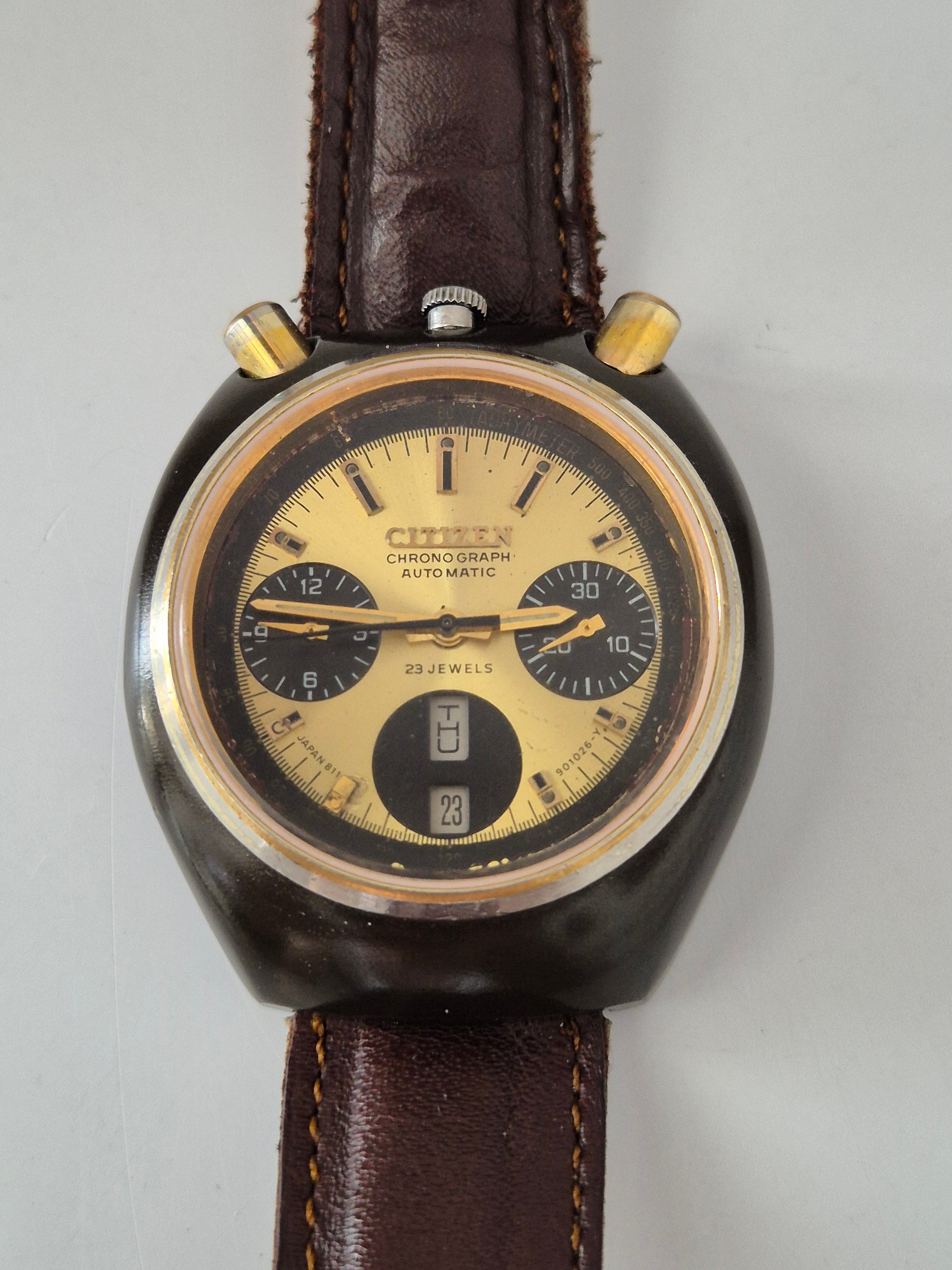 Great CITIZEN Bullhead Challenge Timer Flyback Chonograph Automatic ...