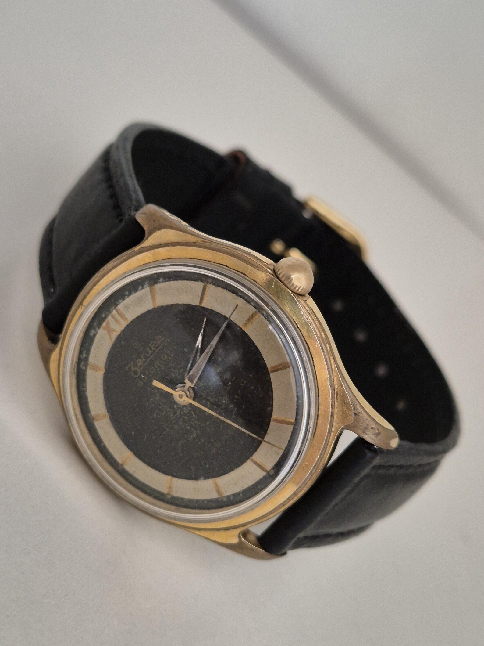 Vintage Zentra Automatic Bullseye Watch, German Made 1950s, Gold Plated ...
