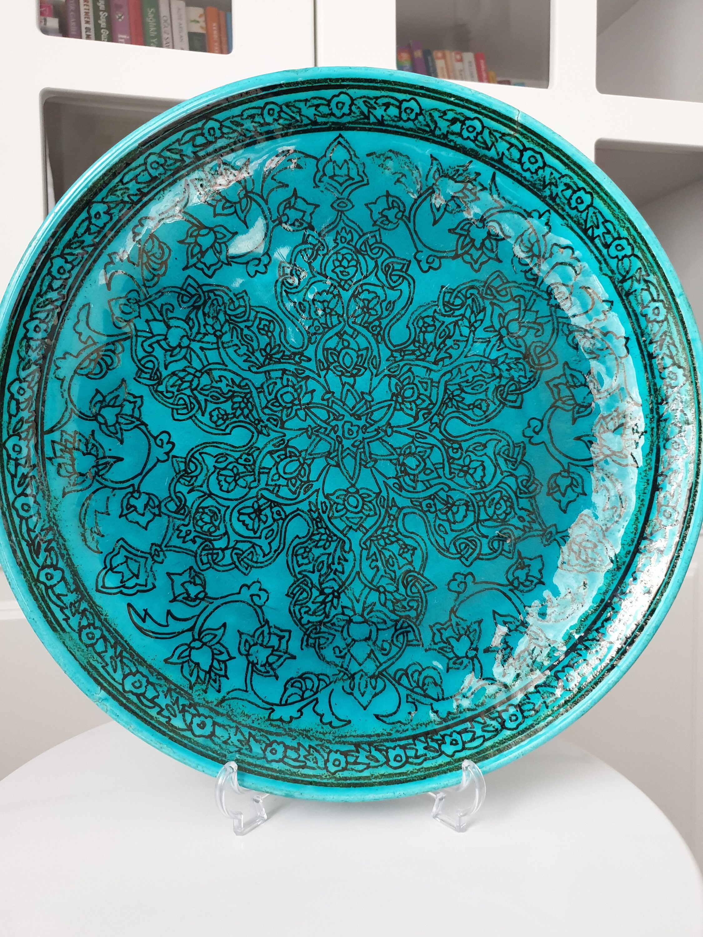 Vintage Handmade Turkish Ceramic Plate,antique Handcrafted Decorative ...