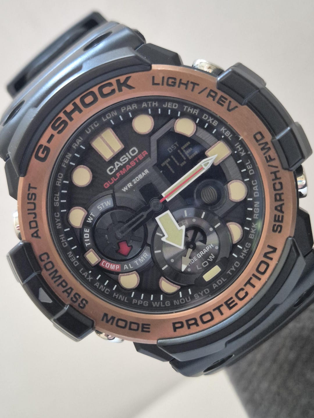 Rare Vintage Casio G-shock Watch Gulf Master Moon Tide Graph Quartz Men ...