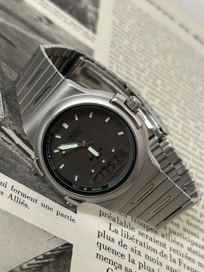 Rare Vintage Seiko Dual Time Analog/digital - Chronograph - Alarm ...