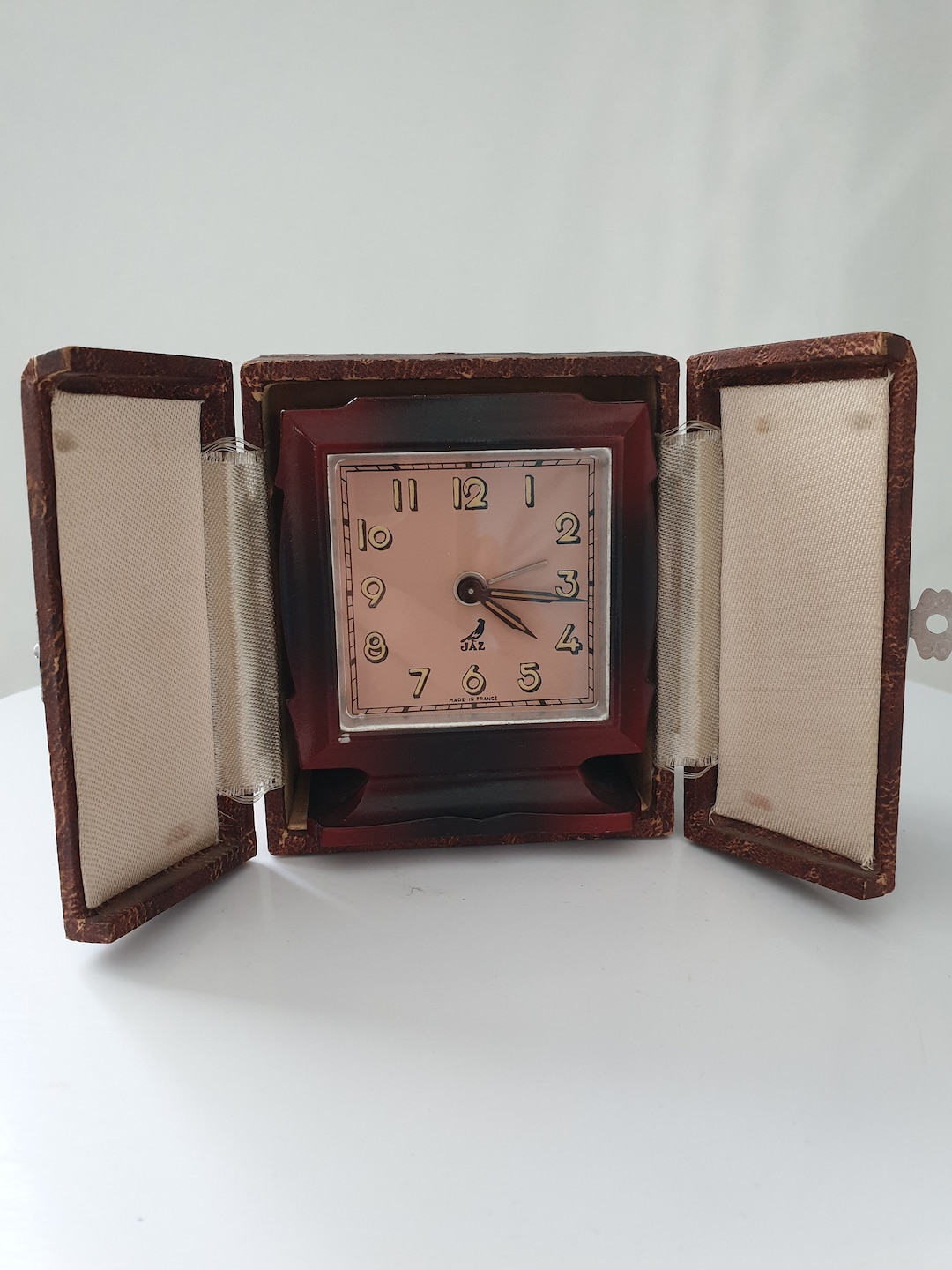 Antique French Art Deco JAZ Alarm Clock, Bakelite Travel Clock, 1920s ...