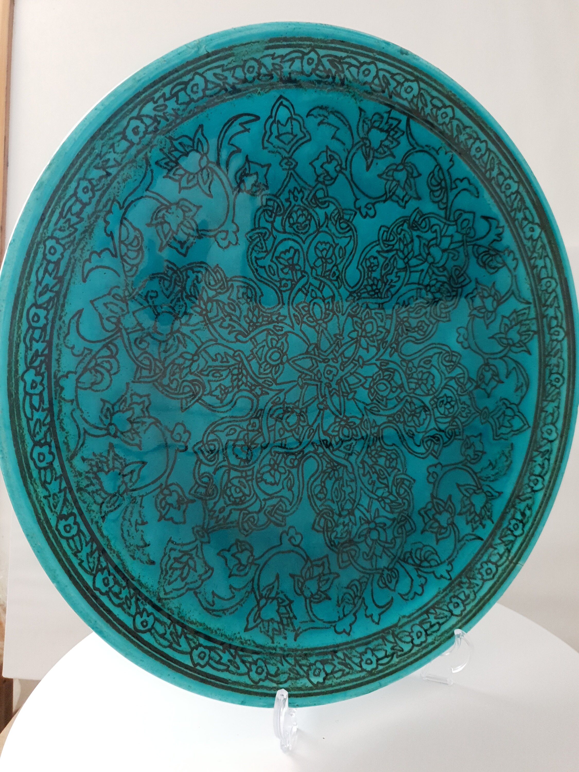 Vintage Handmade Turkish Ceramic Plate,antique Handcrafted Decorative ...