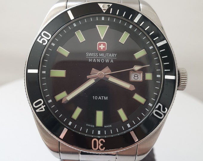 Amazing Swiss Military Hanowa All Original ,stainless Steel Quartz ...