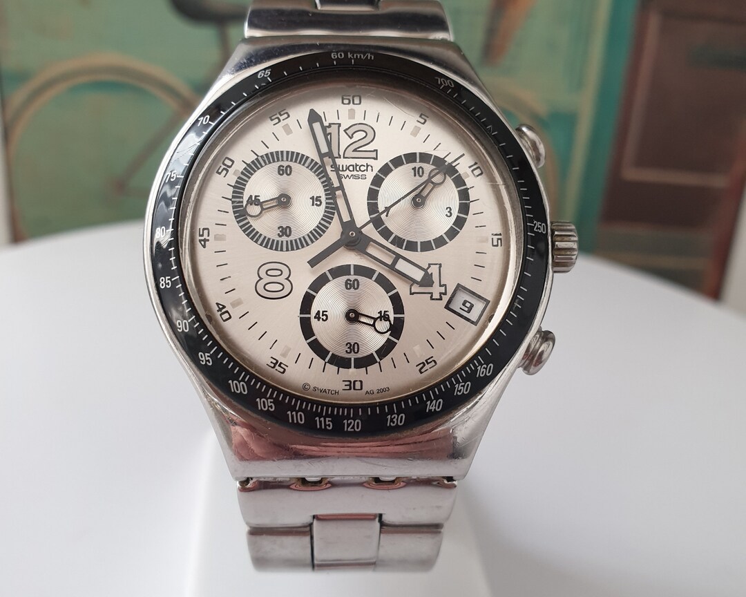 Swatch Irony Chronograph ' Get in the Game' YCS450 Watch Vintage 2003 - Etsy