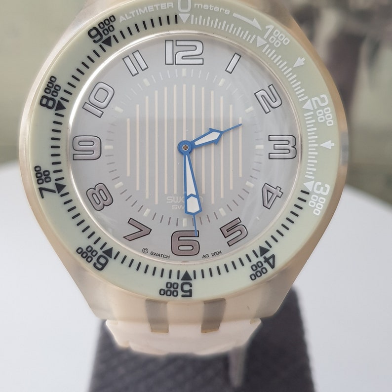 Rare Swatch Fun Boarder Snowy Sky Snowpass & Altimeter Watch SULK100 ...