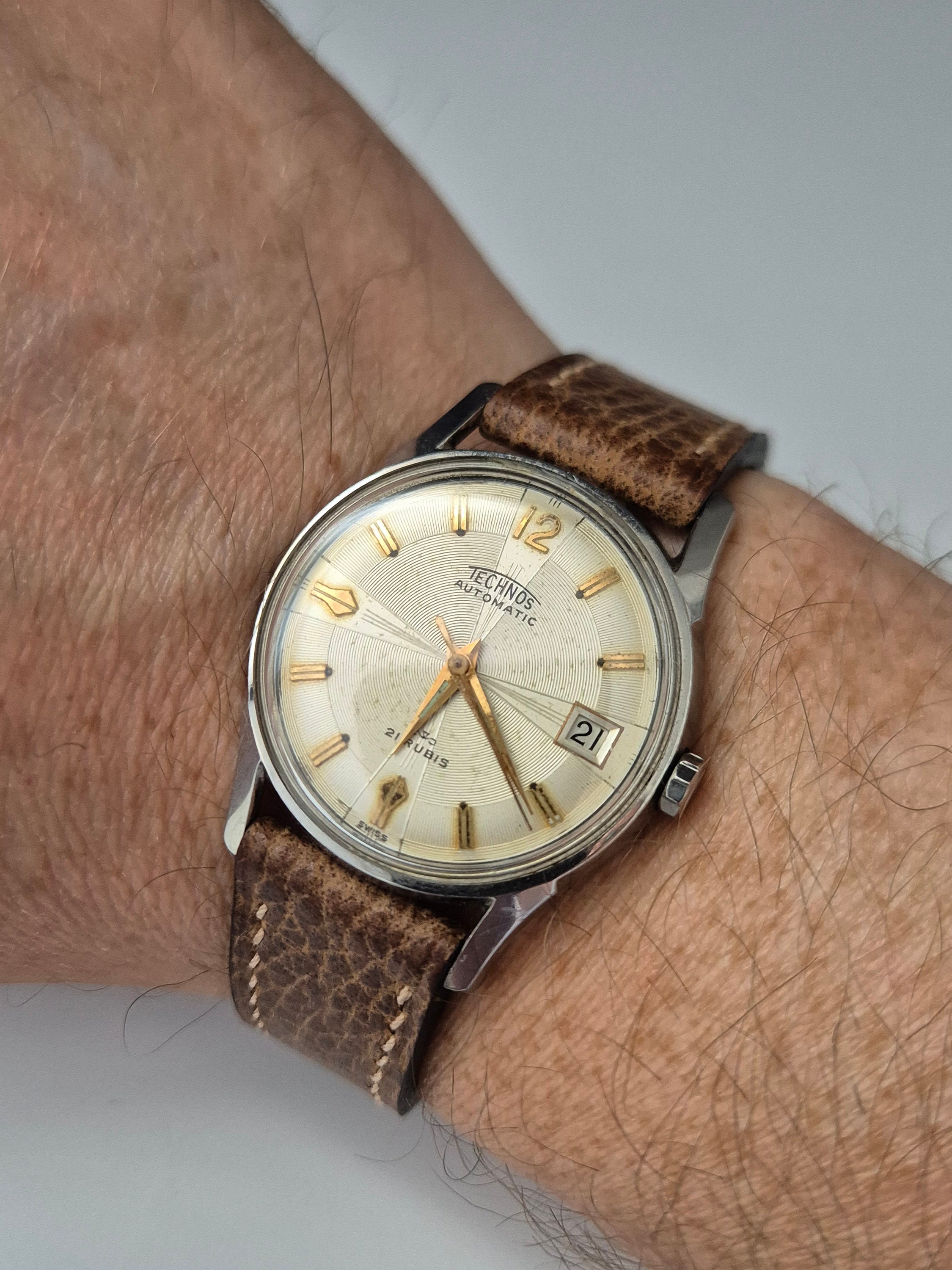 Stunning Technos Automatic Watch Calatrava Cal. AS 1701 Men 1960s ...