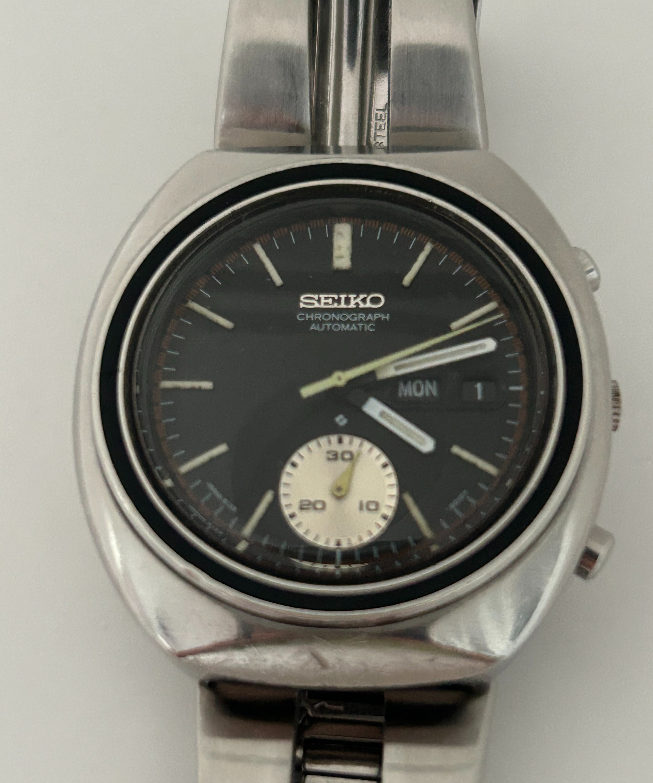 Rare Seiko Chronograph Automatic Wristwatch 6139-8002 Men 1970's Vintage Collection Watch, All ...