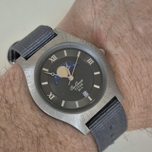Vintage Osco Titan Moonphase Quartz Watch, German Minimalist Dress ...