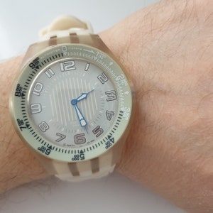 Rare Swatch Fun Boarder Snowy Sky Snowpass & Altimeter Watch SULK100 ...