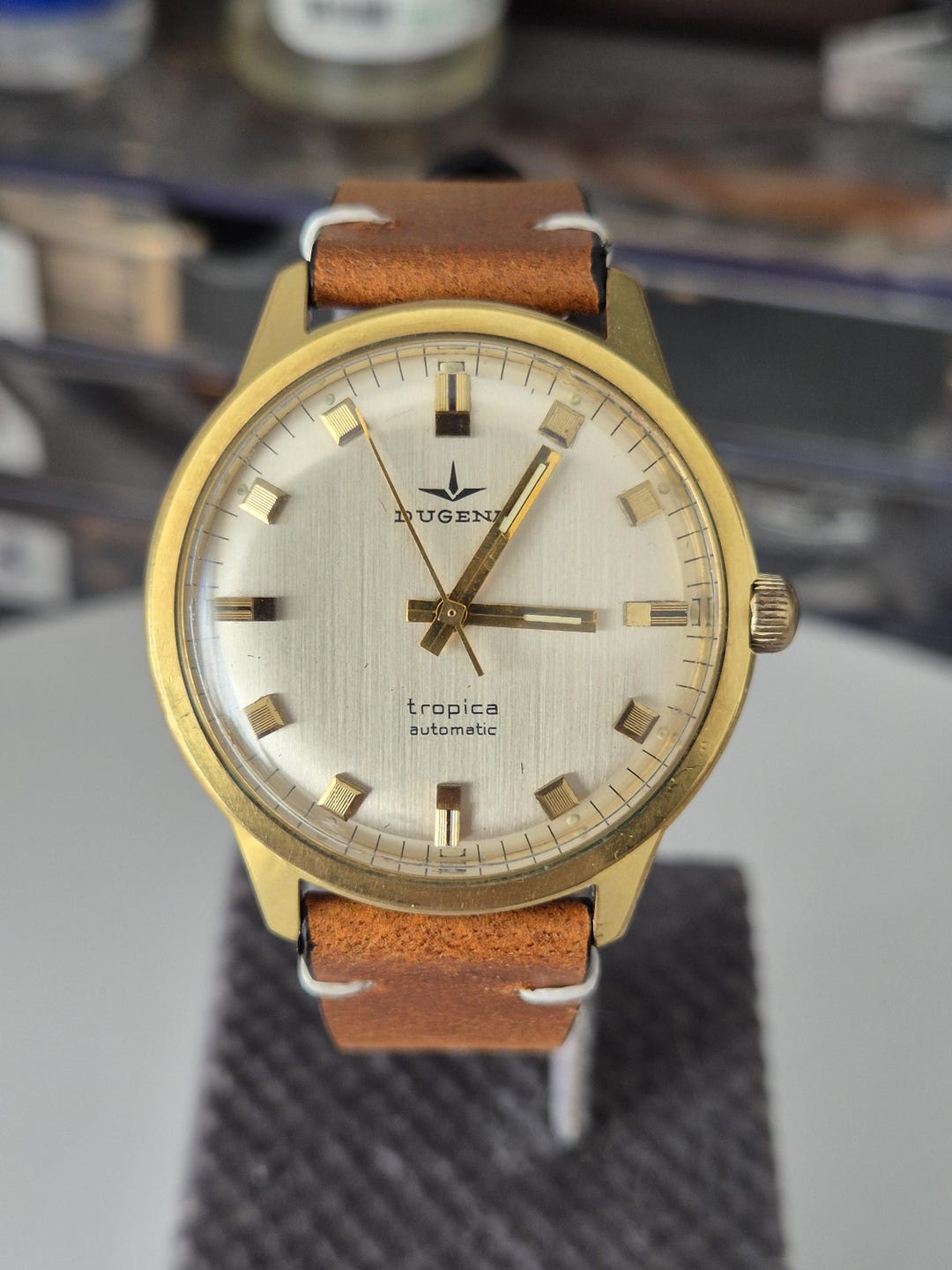 Rare Vintage Dugena Tropica Automatic Gold Plated Mens Watch 1960s ...