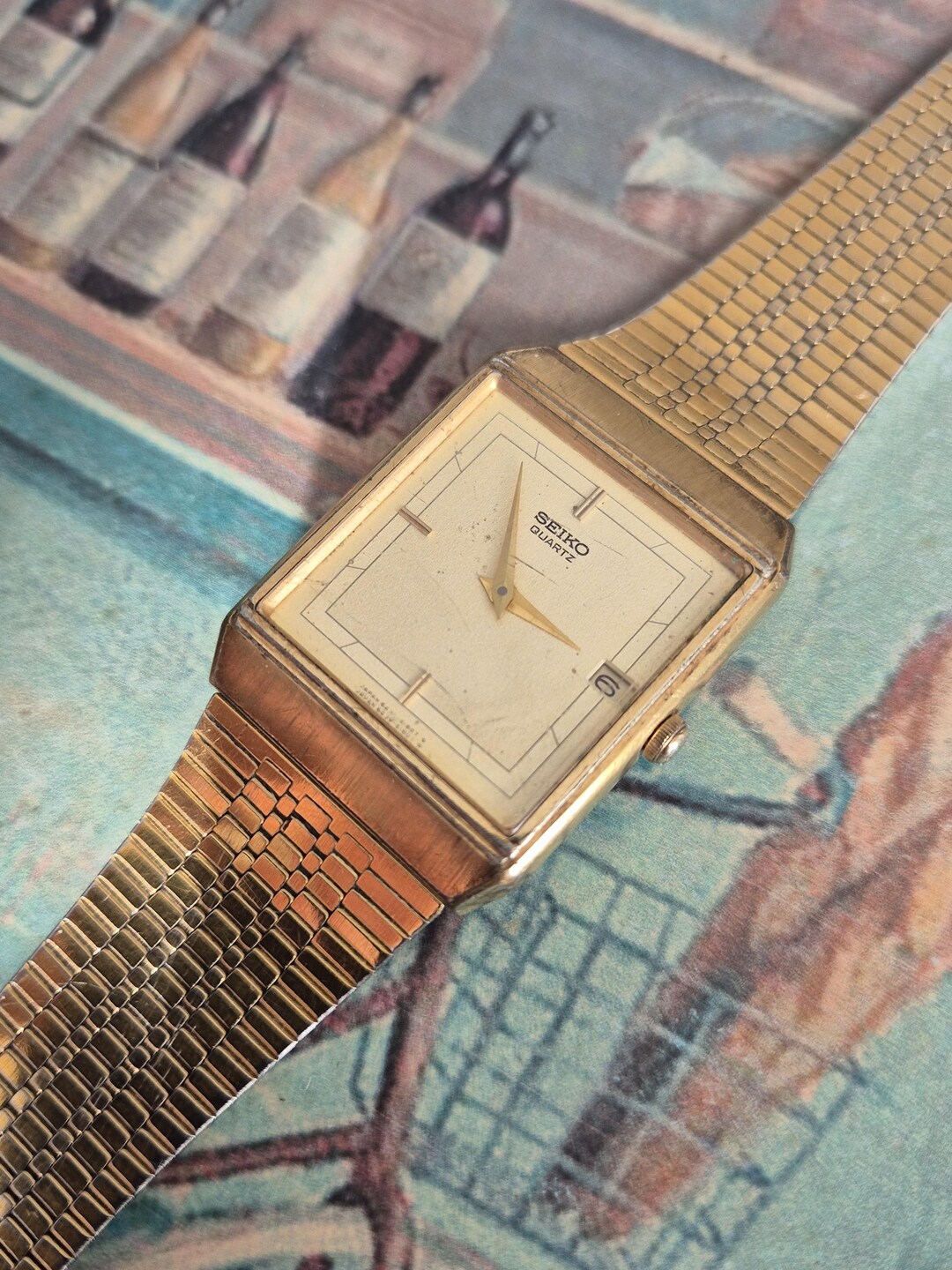 Vintage Seiko Tank Quartz Watch,gift for Mothers,gift for Fathers, Birthday Gift,minimalist ...